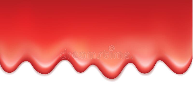 Vector Realistic Flowing Red Jam or Syrup Isolated on White Back Stock ...