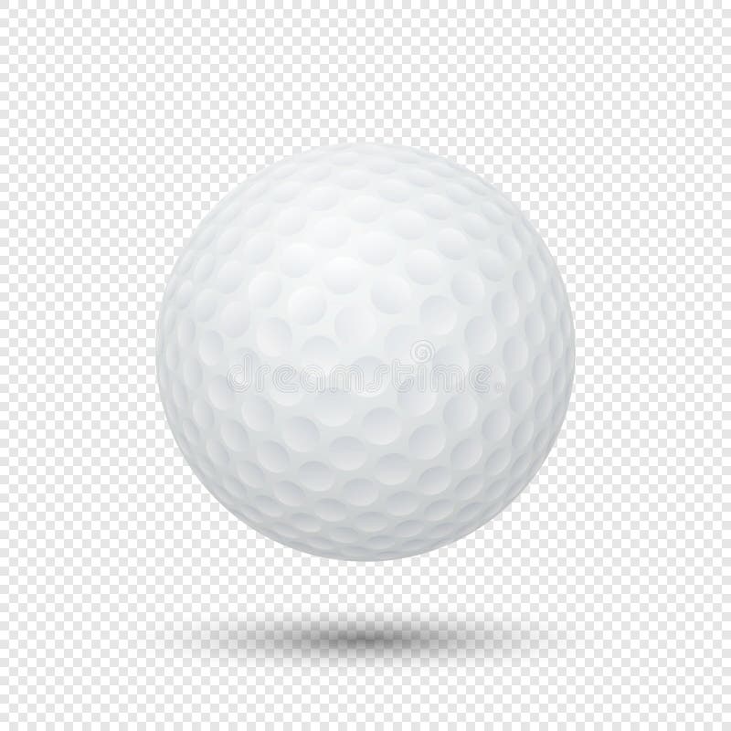 Vector Realistic Flying Golf Ball Closeup Isolated on Transparent ...