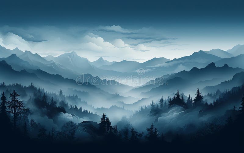 Vector Realistic Fog Background -Generative Ai Stock Illustration ...