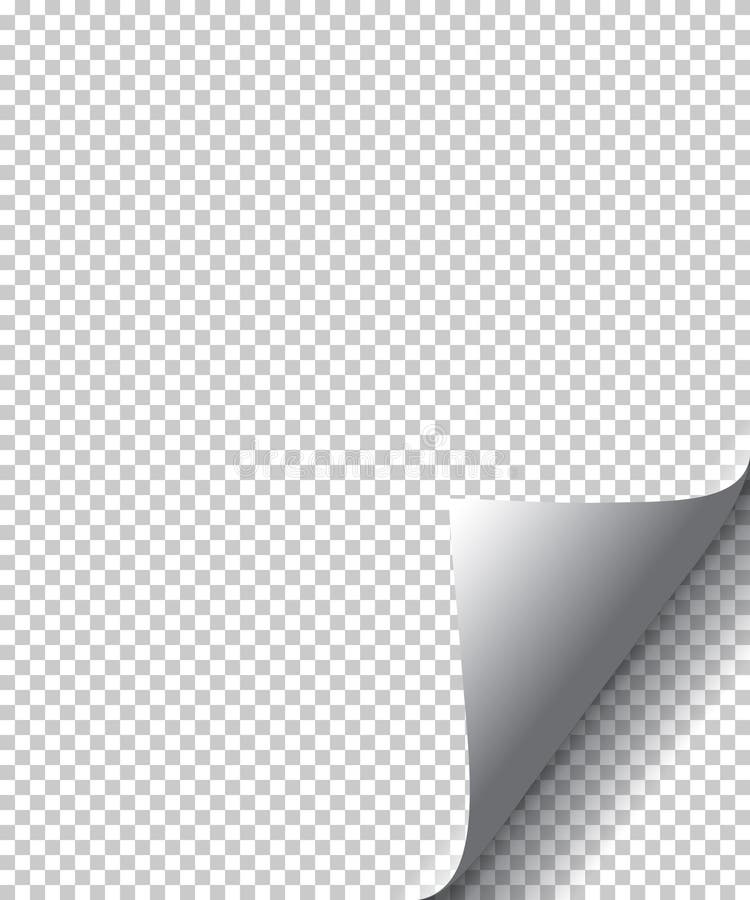 Vector Realistic Folded Sheet Part on Transparent Background. Stock ...