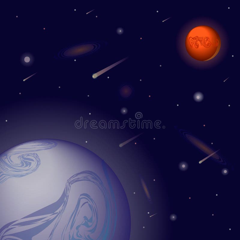 Vector Realistic and Futuristic Space Background with Bright Light ...