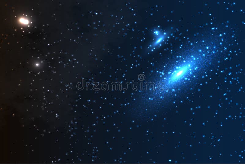 Vector Realistic Galaxy Background Stock Vector - Illustration of ...