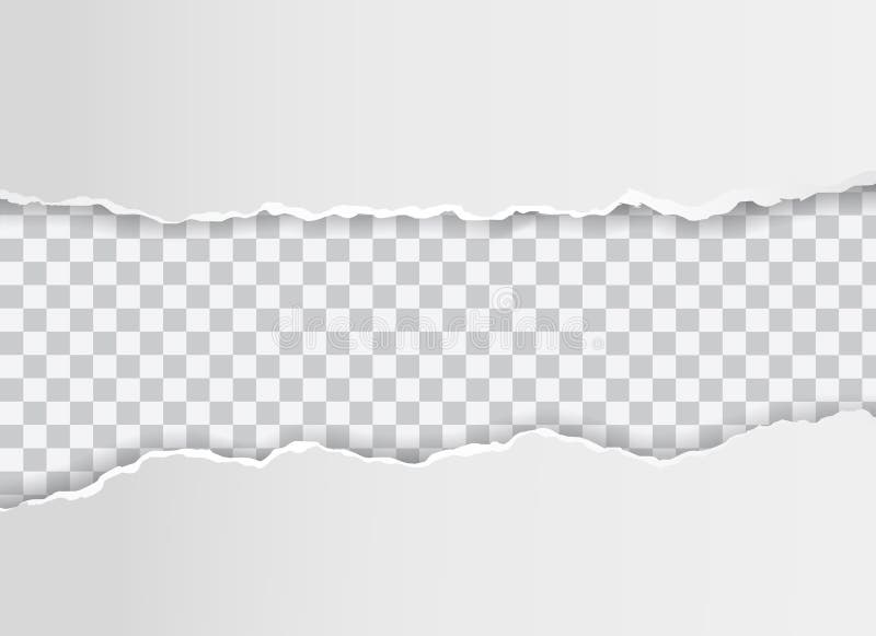 Vector Realistic Hole in Paper Sheet on Transparent Background Stock ...