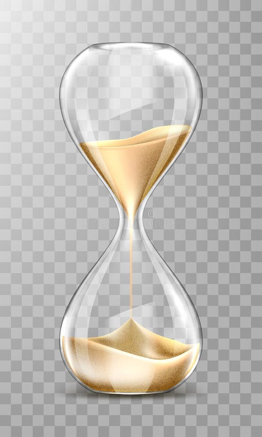 Vector Realistic Hourglass, Transparent Sand Clock Stock Vector ... Vector Realistic Hourglass, Transparent Sand Clock Stock Vector ...