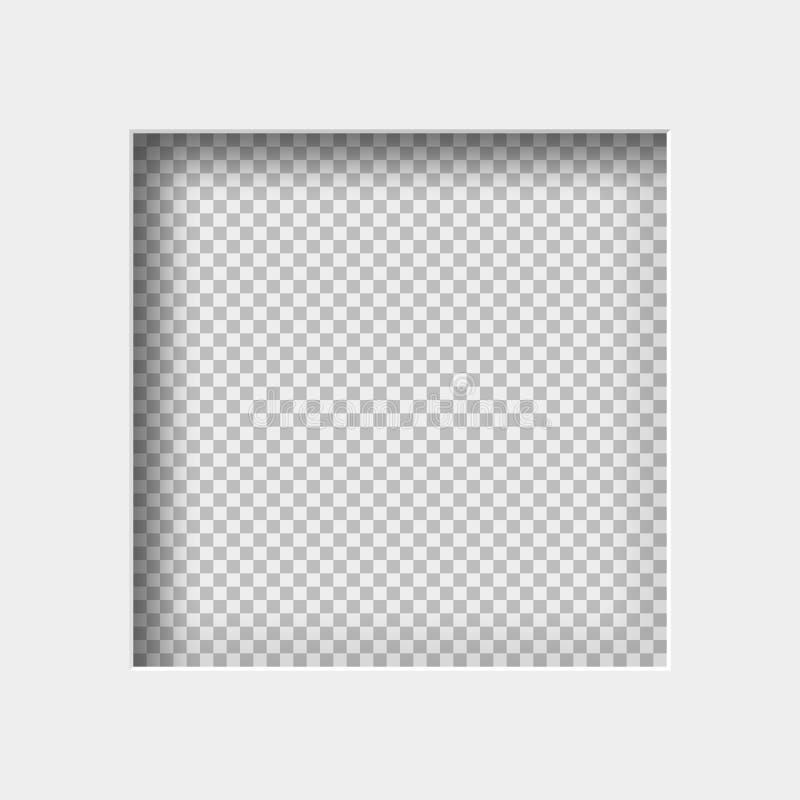 Vector Realistic Illustration of White Paper with Shadow, Square Shaped ...