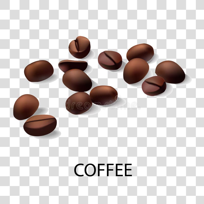Coffee Beans on a Light Background. Stock Vector - Illustration of ...