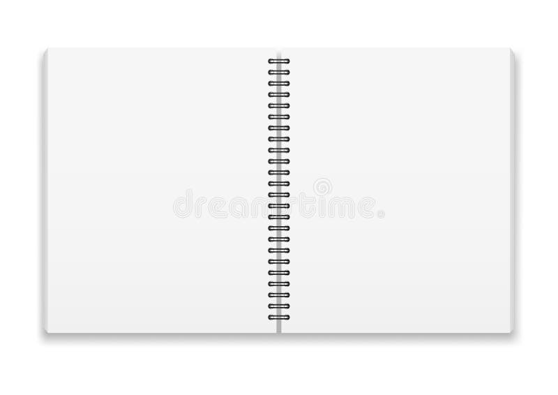 Vector Realistic Image Mock -up, Layout of an Open Notebook with a ...