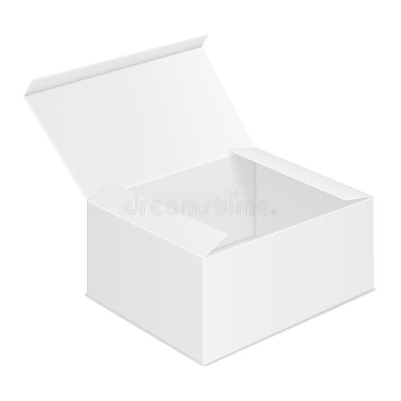 Vector Realistic Image Of An Open Rectangular Paper Box Stock ...