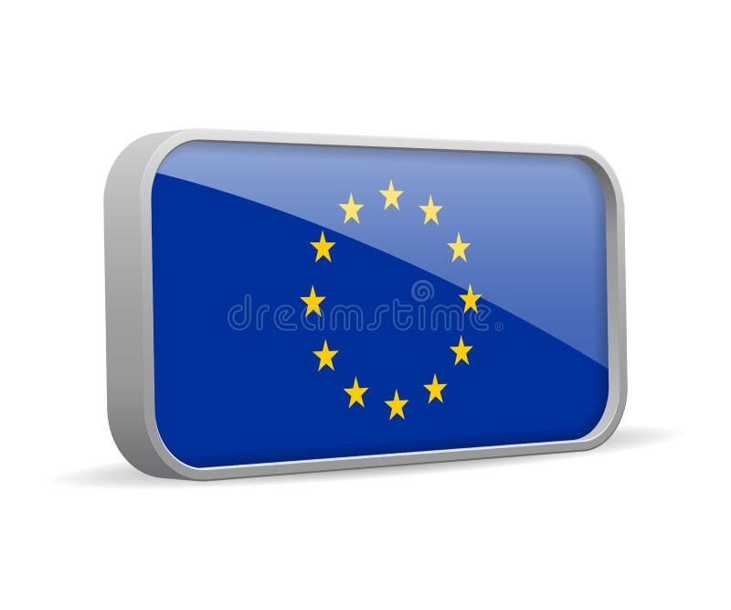 Vector Isolated Flag of European Union Sign. Stock Vector ...