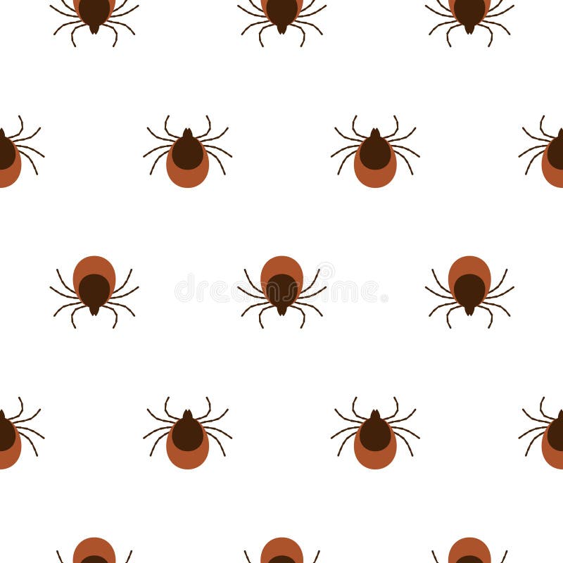 Vector Realistic Isolated Seamless Pattern with Tick Insects for ...
