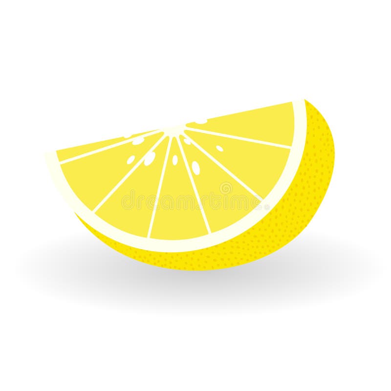 Vector Realistic Lemon Icon with Shadow Isolated on White Background ...