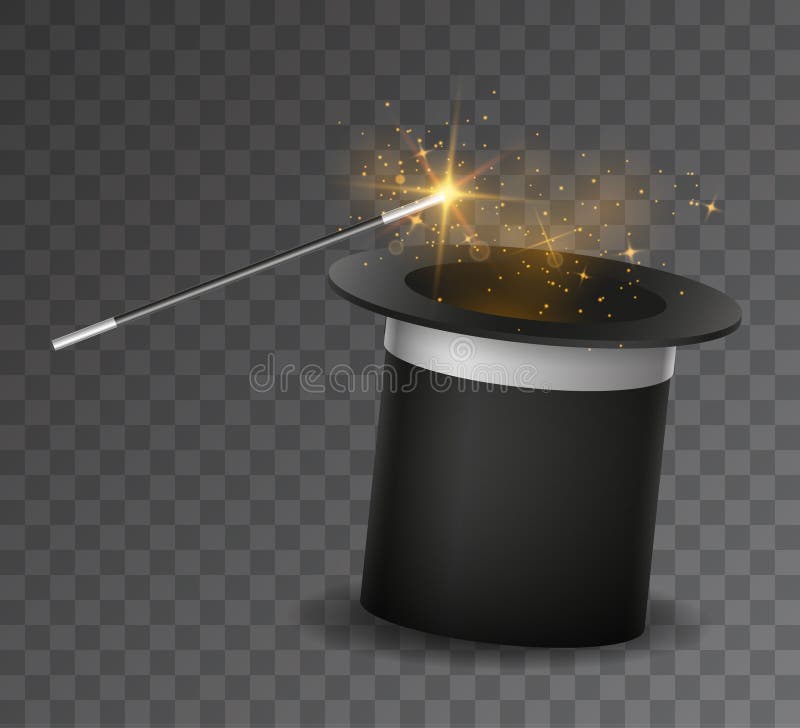 Magic Wand Hat Stock Illustrations – 22,922 Magic Wand Hat Stock ...
