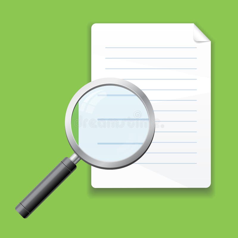 Vector Realistic Magnifier Isolated, Search Stock Illustration ...