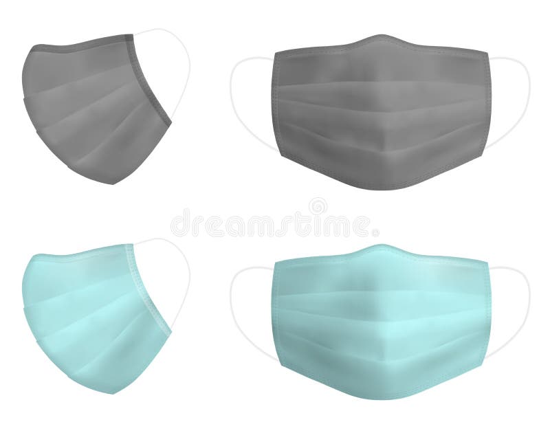 Vector Realistic Medical Face Mask Stock Vector - Illustration of ...
