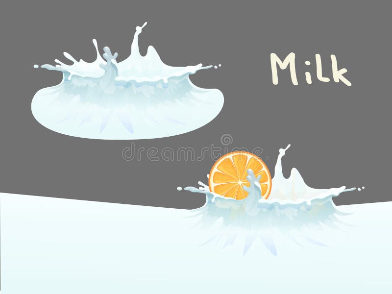 Vector Realistic Milk Splash Stock Vector - Illustration of food ...