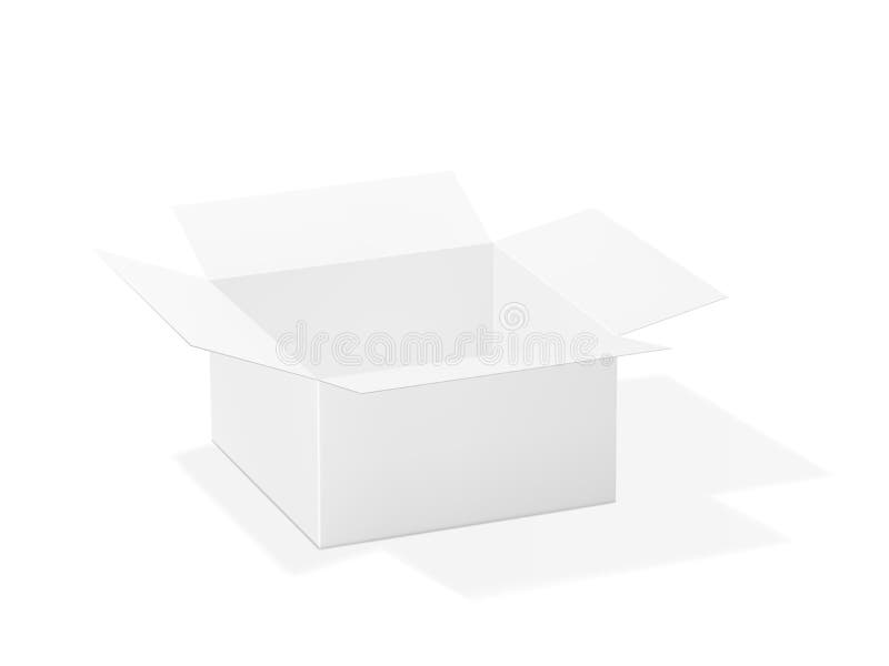 Open rectangular paper box stock vector. Illustration of single - 195246850