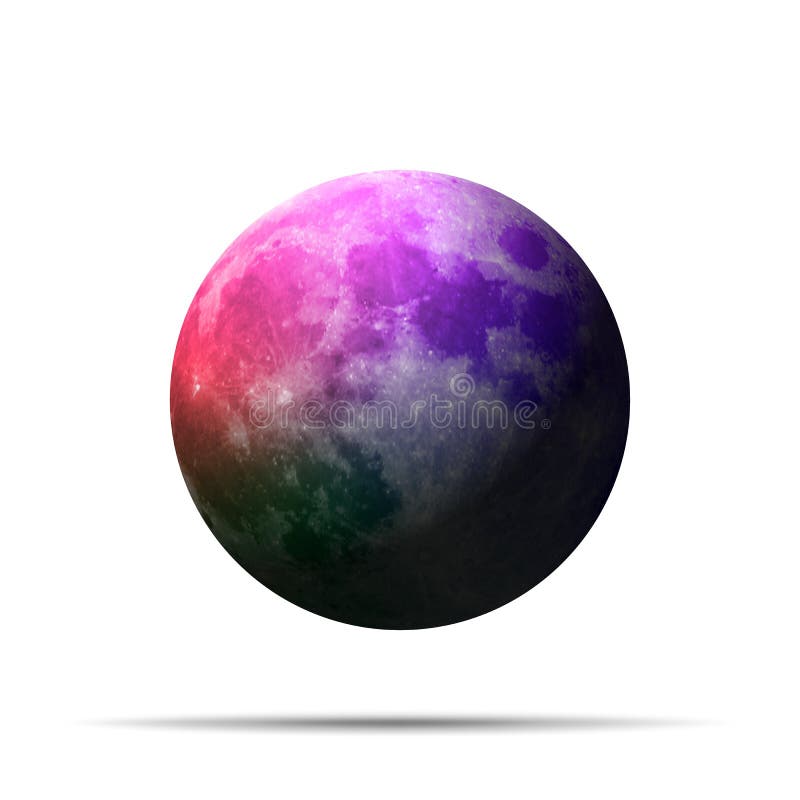 Vector Realistic Moon. Vector Illustration Stock Illustration ...