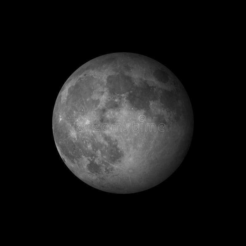 Vector Realistic Moon. Vector Illustration Stock Illustration ...