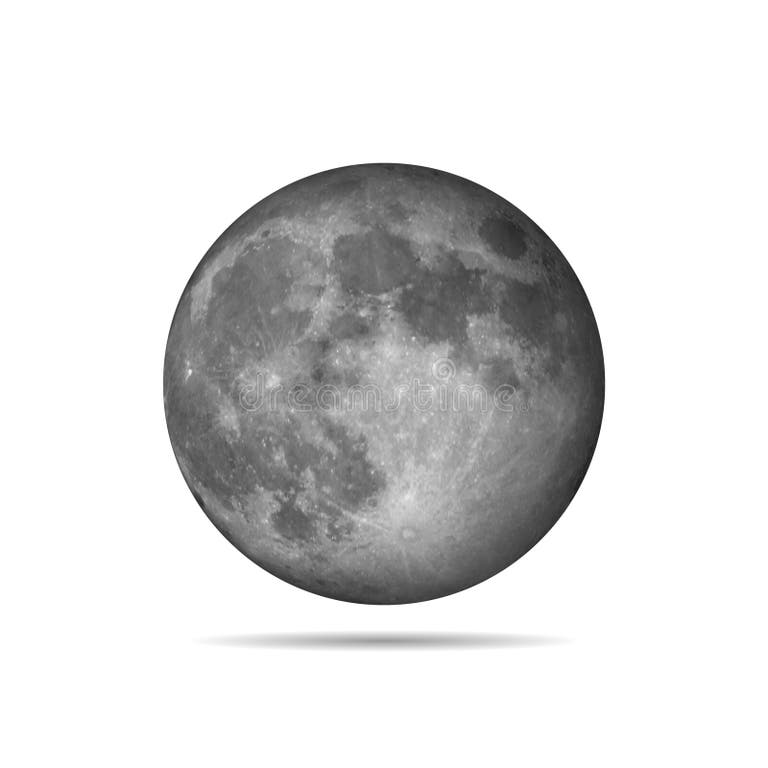 Vector Realistic Moon. Vector Illustration Stock Illustration ...