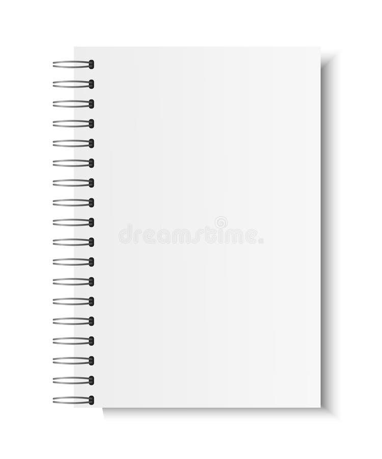 Vector Realistic Open Notebook. Stock Illustration - Illustration of ...