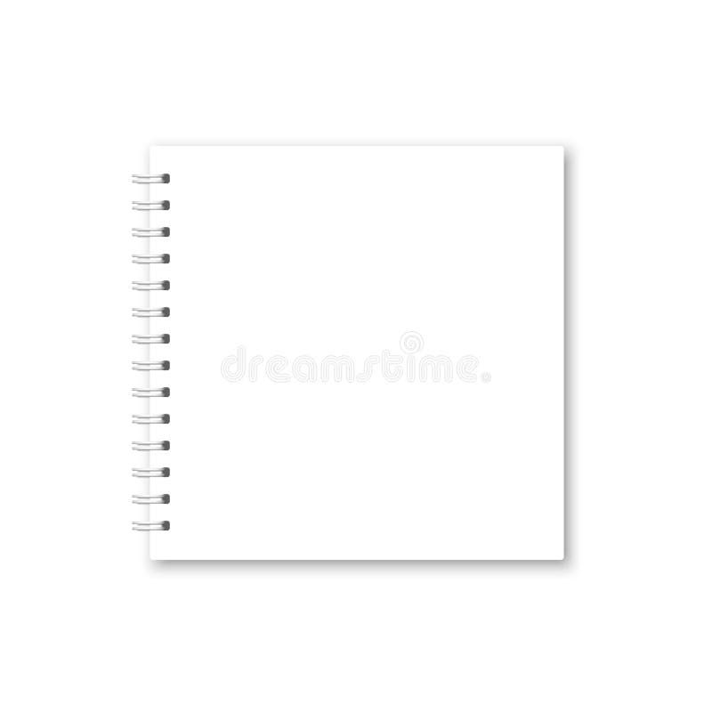 Vector Realistic Opened Notebook Cover. Stock Vector - Illustration of ...