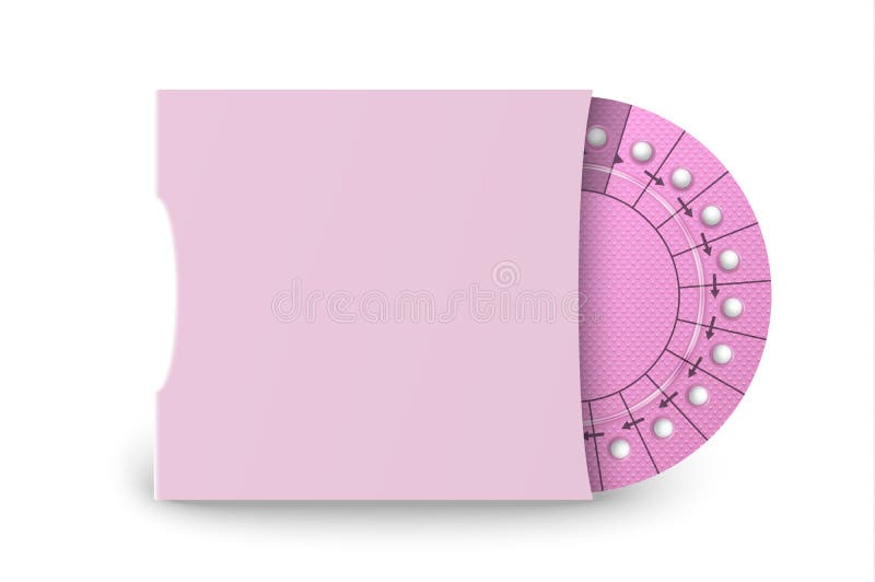 Vector Realistic Packaging of Birth Control Pills in Box Closeup ...