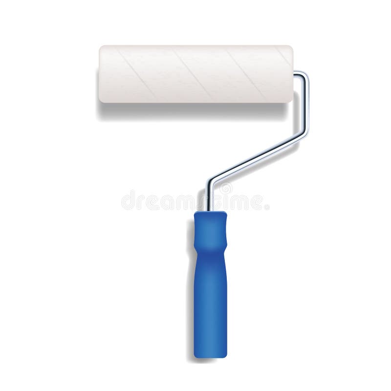 Vector Realistic Paint Roller Stock Vector - Illustration of design ...