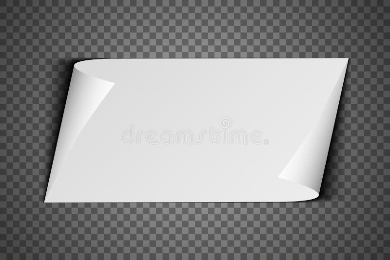 Vector Realistic Paper Sheet with Folded Corner. Paper Sheet A4 with ...