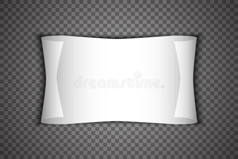 Vector Realistic Paper Sheet with Folded Corner. Paper Sheet A4 with ...