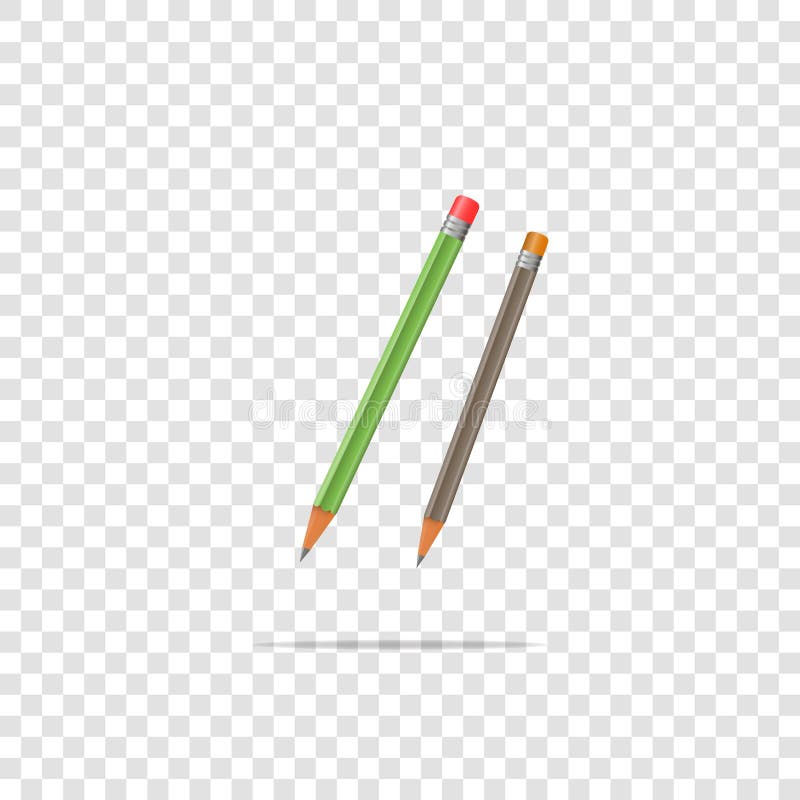 Vector Realistic Pencils. Pencil on Transparent Background Stock Vector ...