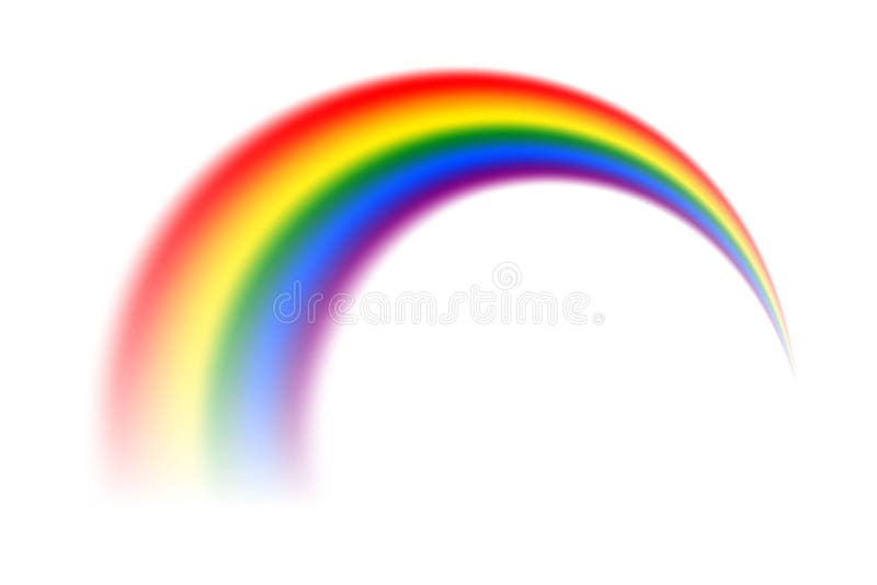 Realistic Rainbow Isolated on White Background. Stock Vector ...