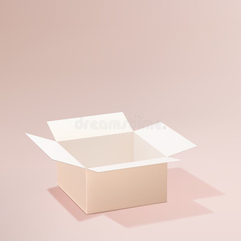 Open paper box stock vector. Illustration of paper, open - 195246857