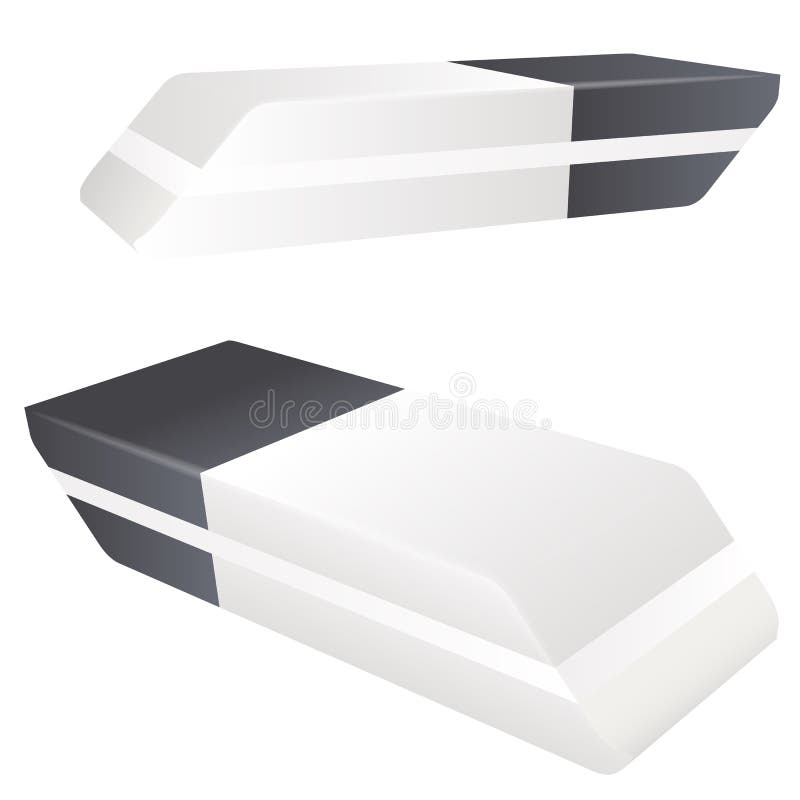 Vector rubber eraser stock vector. Illustration of learn - 247881688