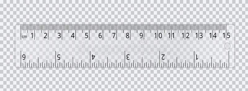 Realistic Ruler Isolated on Transparent Background. Vector Illustration ...