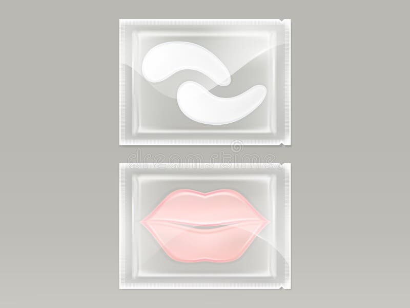 Vector Realistic Set of Patches for Lips and Eyes Stock Vector ...