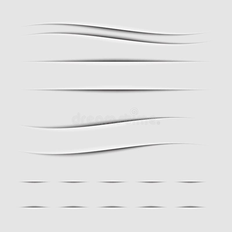 Vector Realistic Shadows.Vector Set of Transparent Realistic Shadow ...