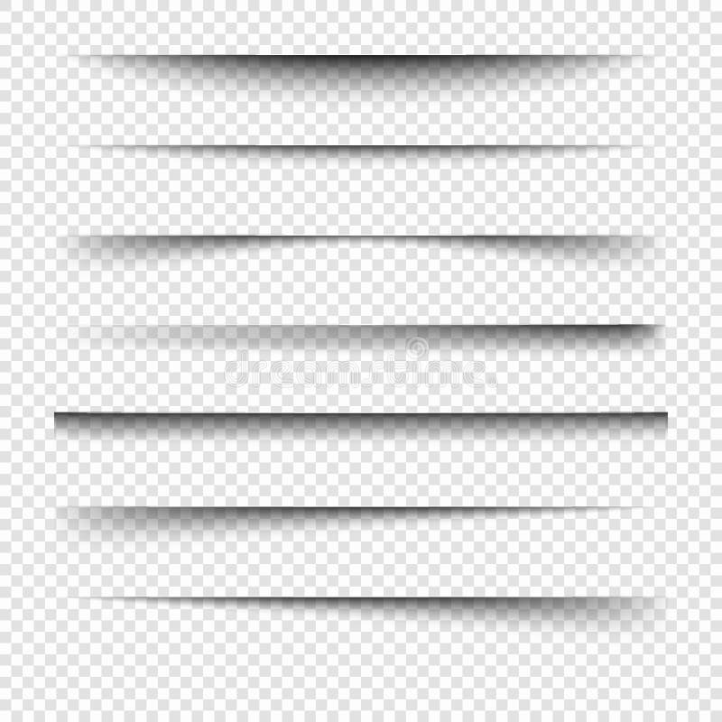 Vector Realistic Shadows.Vector Set of Transparent Realistic Shadow ...