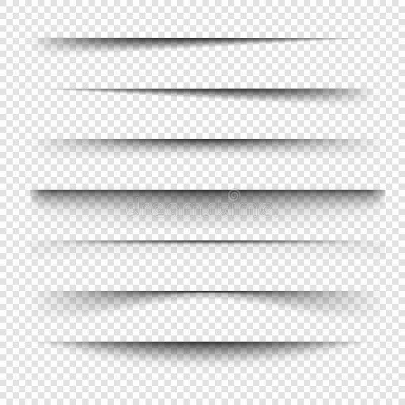 Vector Realistic Shadows.Vector Set of Transparent Realistic Shadow ...