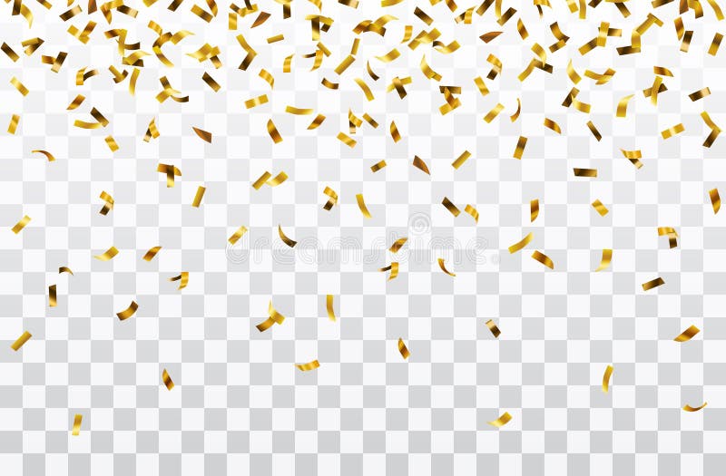 Seamless Pattern with Falling Shiny Fold Confetti. Vector Stock Vector ...