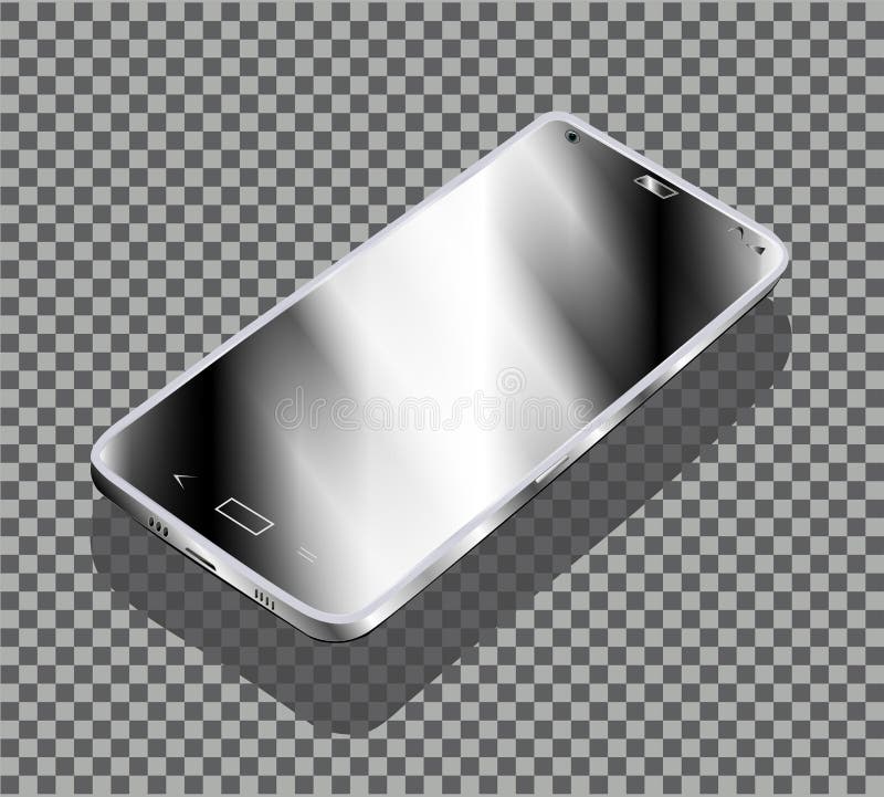 Vector Realistic Smartphone Metallic Colors with a Screen with Light ...