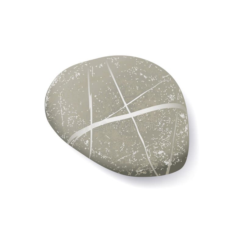 Realistic Vector Striped Pebble Stock Vector - Illustration of element ...
