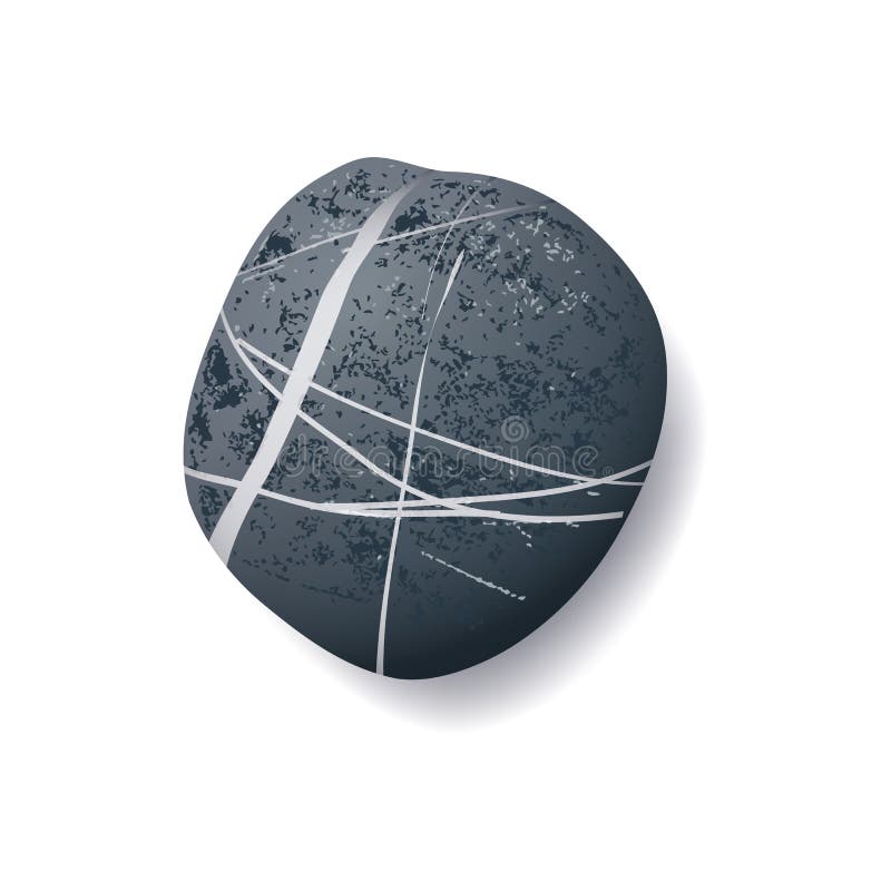 Realistic Vector Striped Pebble Stock Vector - Illustration of nature ...