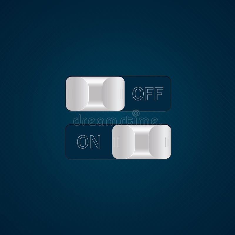 Realistic Switch Toggle Buttons, Set or Tree Sliders in on and OFF ...