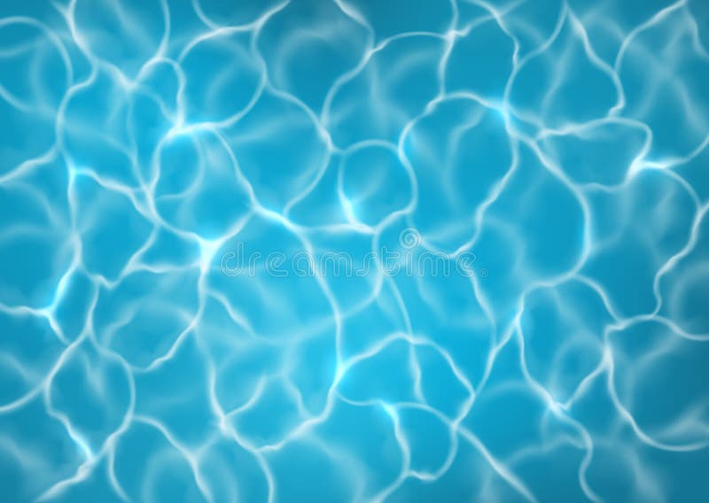 Vector Realistic Texture of Water Surface - Swimming Pool or Sea Stock ...