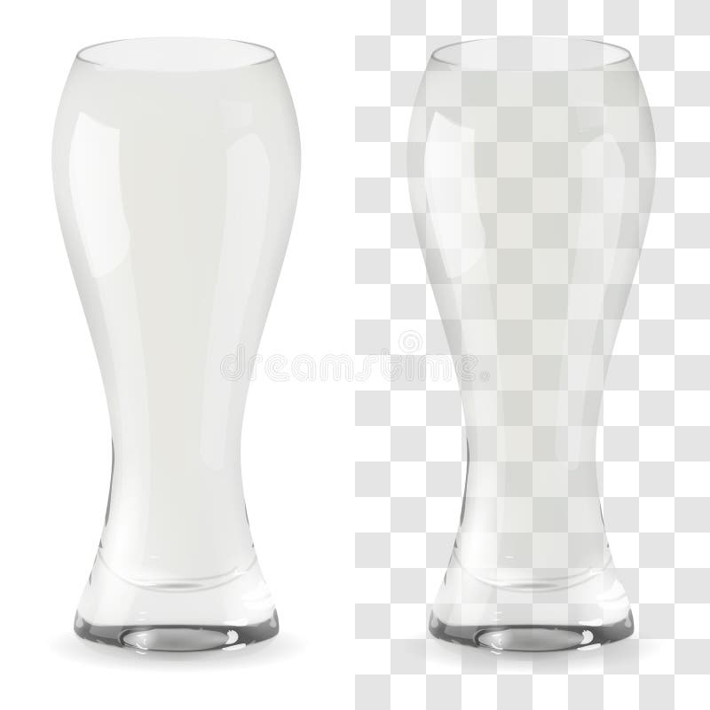 Vector Realistic Transparent Beer Glass. Alcohol Drink Glass Icon ...