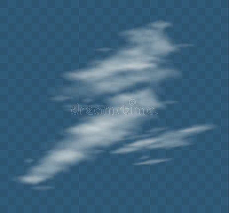 Vector Realistic Transparent Isolated Cloud. Cloudy Fluffy Sky ...