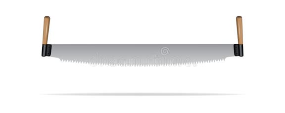 Vector Realistic Two-man Saw Isolated on White Background. Stock Vector ...