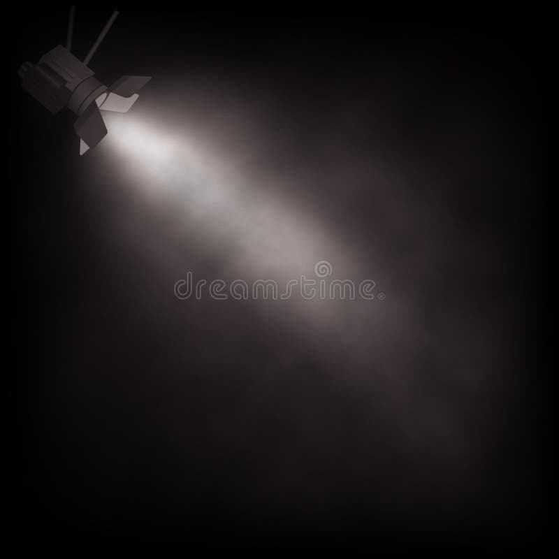 Vector Realistic Vintage Spotlight. Theater or Show Background. Stock ...