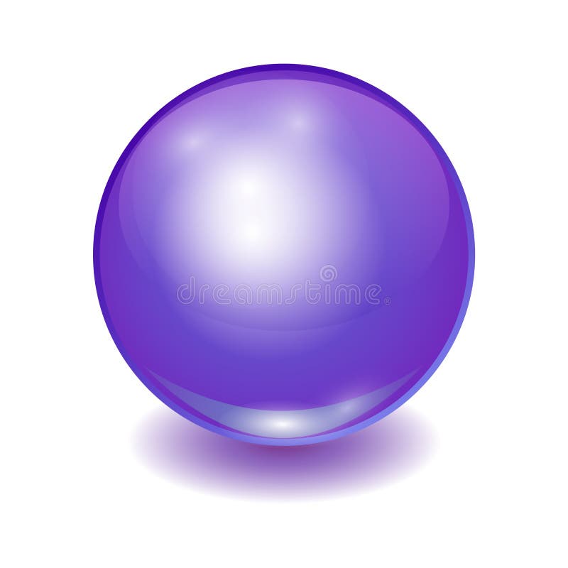 Vector Realistic Violet Multicolor Ball Stock Vector - Illustration of ...