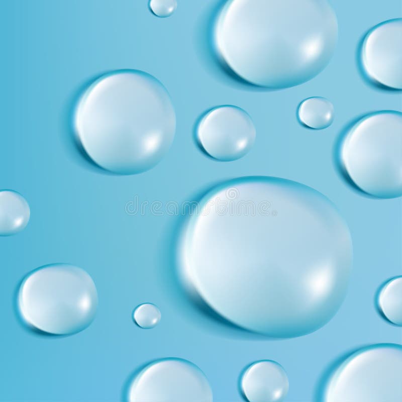 Realistic Water Drops Illustration for Poster, Book Cover or ...